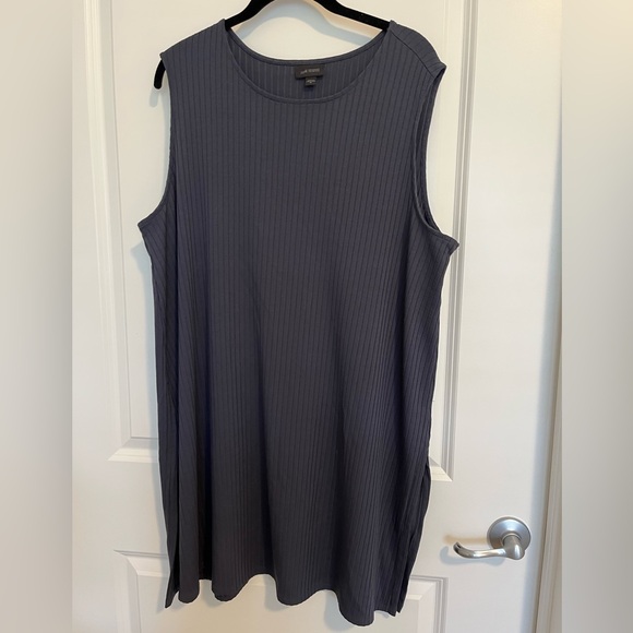 J. Jill | Tops | J Jill Bluegray Ribbed Sleeveless Long Tunic Tank Top ...